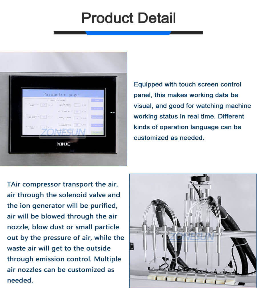 8 Heads Air Bottles Washing Machine - ZONESUN TECHNOLOGY LIMITED