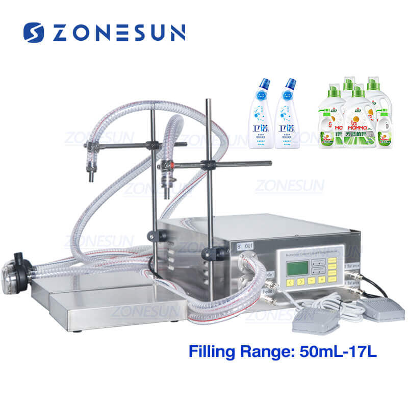 Double Head Diaphragm Pump Weighing Fillinng Machine - ZONESUN ...