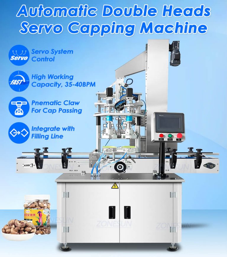 Automatic Double Head Servo Capping Machine - ZONESUN TECHNOLOGY LIMITED