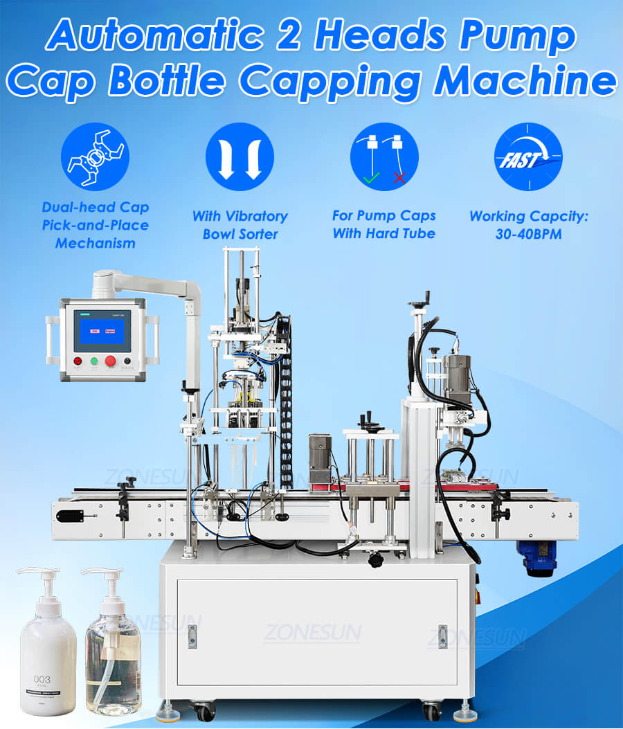 Trigger Spray Bottles Caps Feeding Capping Machine