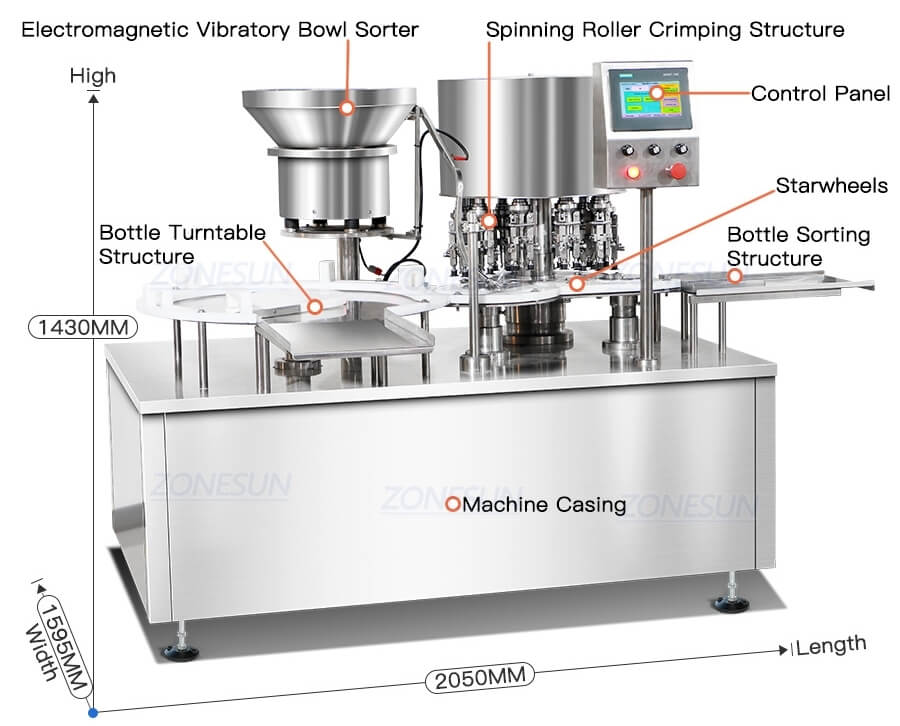 ZONESUN ZS-YG100 High Speed Rotary Vials Capping Machine