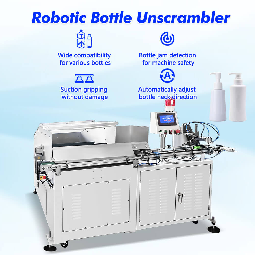 Robotic Plastic Bottle Unscrambler Machine